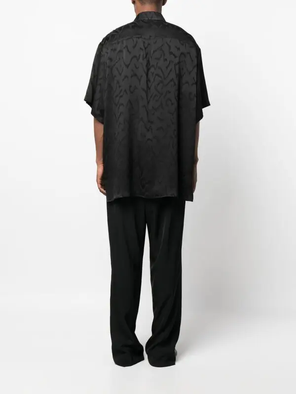 Saint Laurent Patterned-jacquard Short-sleeve Shirt