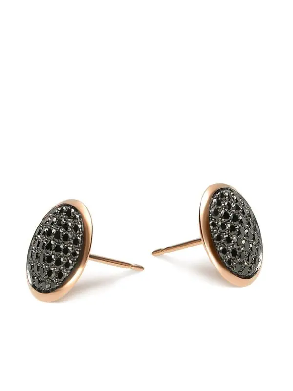 LEO PIZZO 18kt Rose Diamond Stud Earrings - Pink