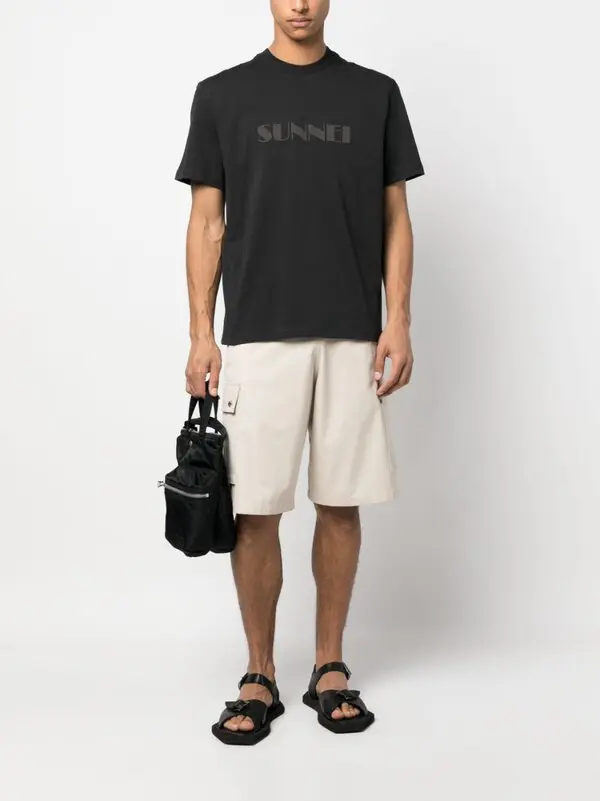 Sunnei Logo-print Cotton T-shirt - Black