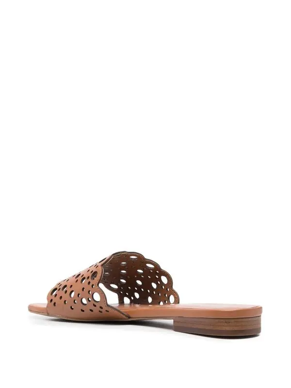 TWINSET Slip-on Flat Sandals - Brown