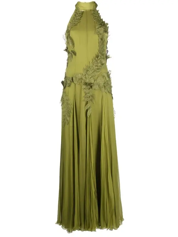 Alberta Ferretti Floral-motif Silk Maxi Dress