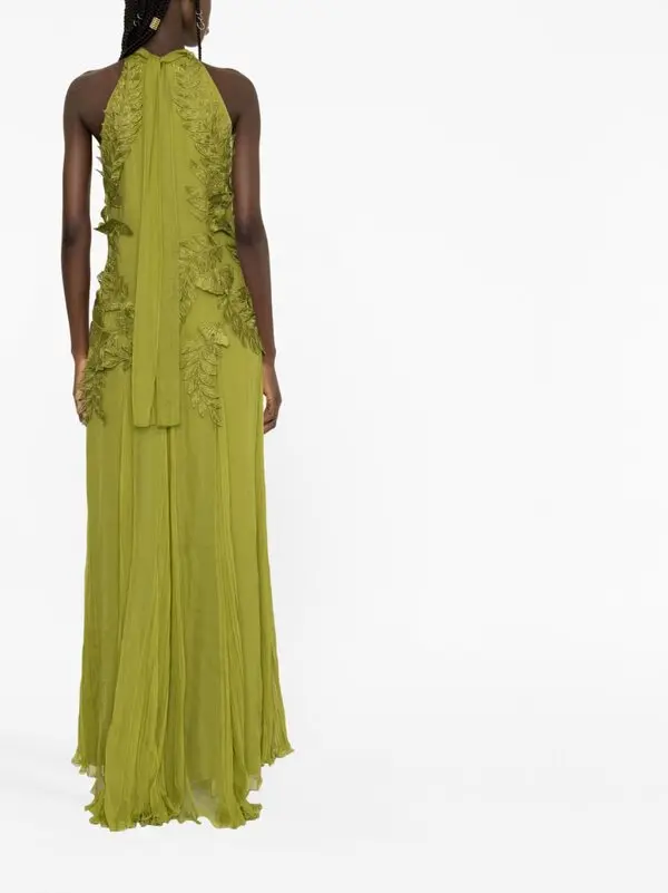 Alberta Ferretti Floral-motif Silk Maxi Dress