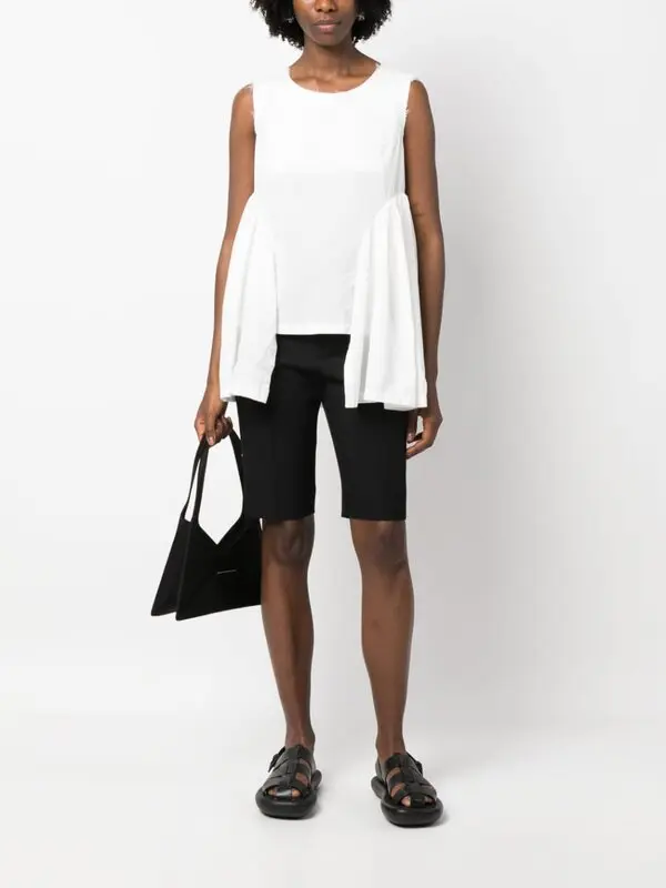 Comme Des Garçons Drape-detail Tank Top