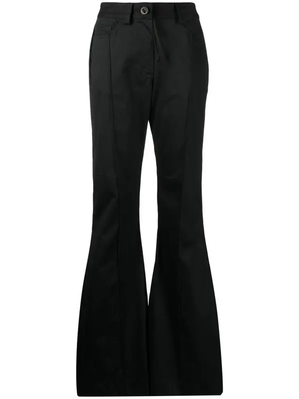 BARBARA BOLOGNA Cotton Flared Trousers - Black