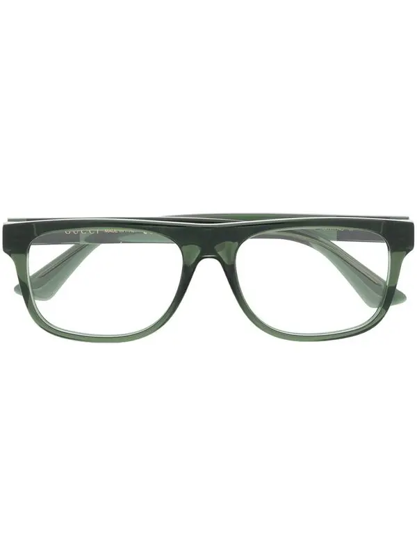 Gucci Square Frame Glasses - Green