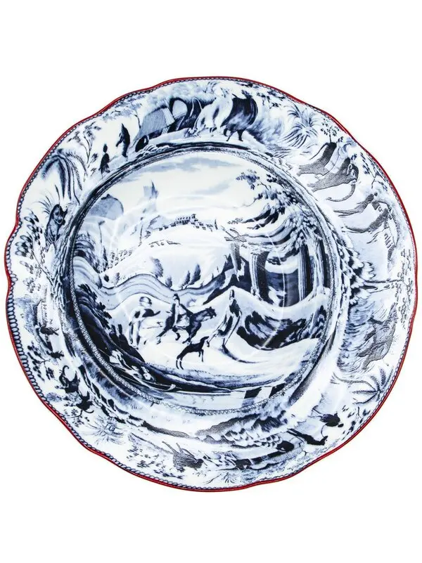 SELETTI X Diesel Classics On Acid Arabian Soup Plate - Blue