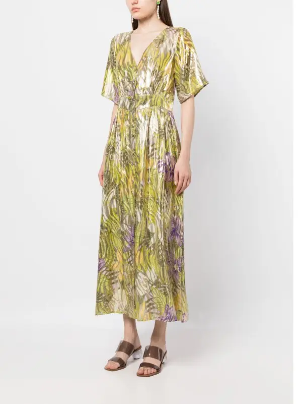 HAYLEY MENZIES Metallic Print Dress