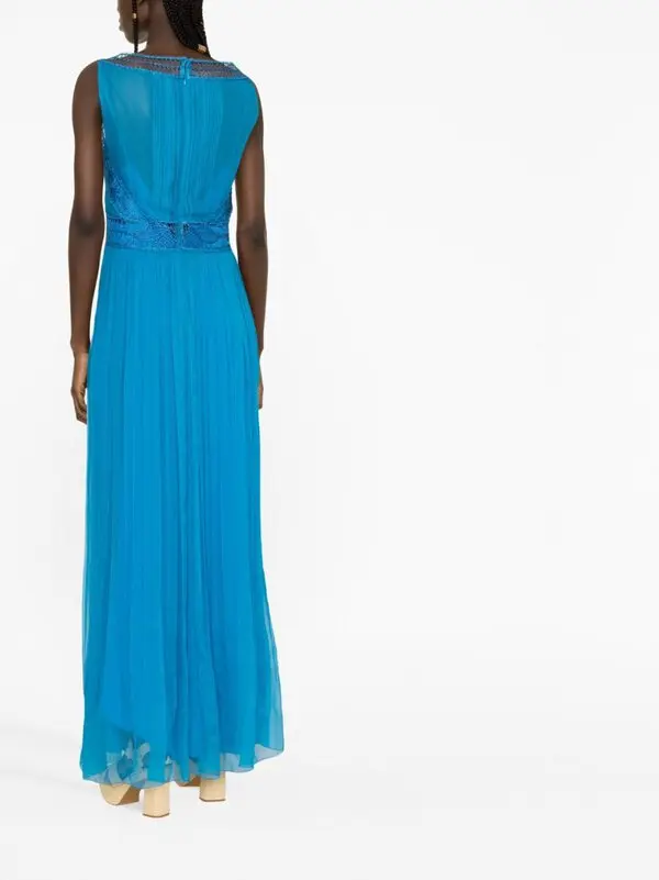 Alberta Ferretti Cornely Embroidered Silk Maxi Dress