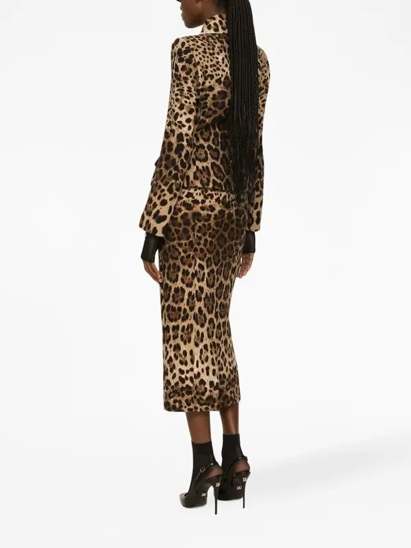 Dolce & Gabbana Leopard-print Midi Skirt