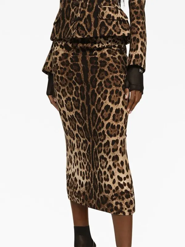 Dolce & Gabbana Leopard-print Midi Skirt