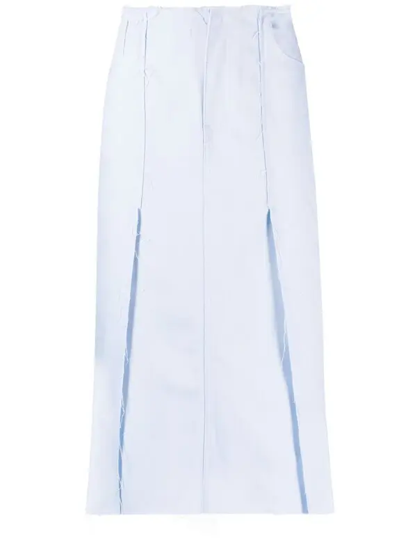 Raf Simons High-waisted Denim Midi Skirt