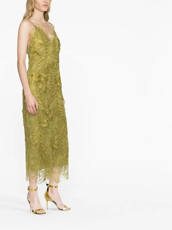 Alberta Ferretti Embroidered Midi Dress