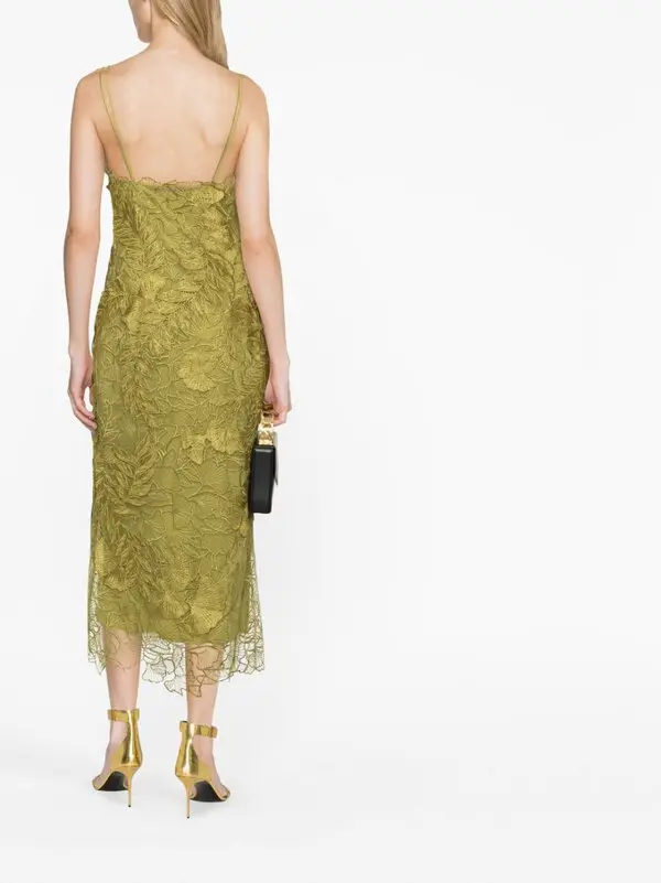 Alberta Ferretti Embroidered Midi Dress