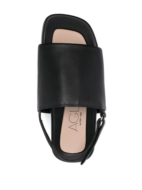 Agl Holly 35mm Leather Sandals - Black
