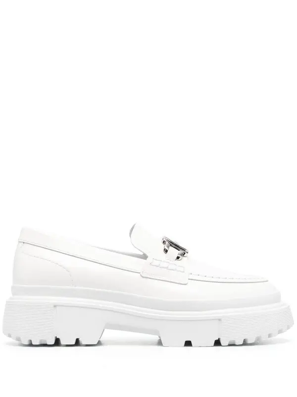 Hogan Logo-buckle 55mm Platform Loafers