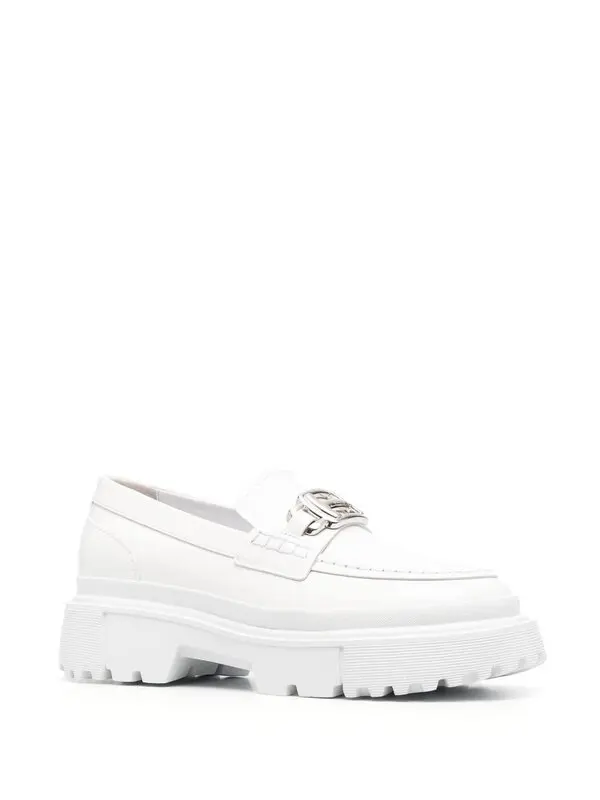 Hogan Logo-buckle 55mm Platform Loafers