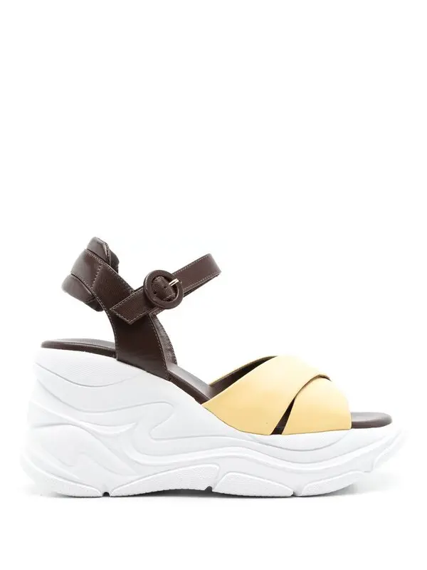 STUDIO CHOFAKIAN Comfort Platform Sandals - Brown