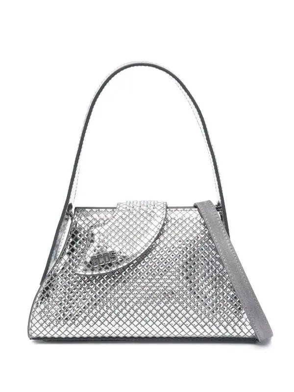 Gcds Small Comma Metallic Leather Bag