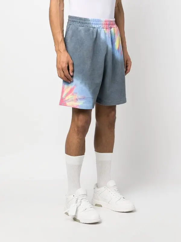 MSGM Tie-dye Print Cotton Shorts