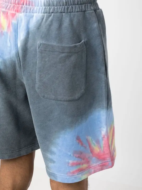 MSGM Tie-dye Print Cotton Shorts