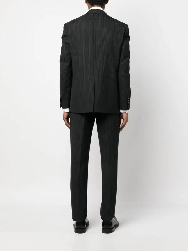 LARDINI Striped Single-breasted Suit - Black