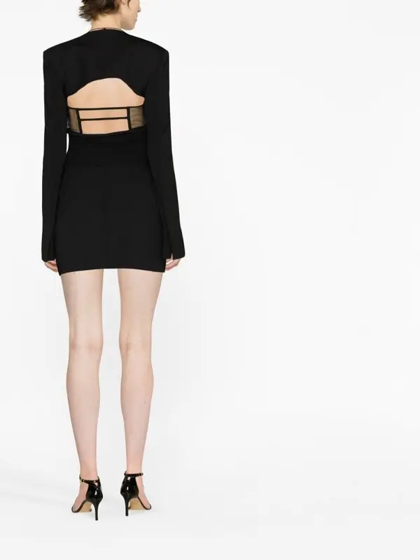 NENSI DOJAKA Cut-out Wool Minidress