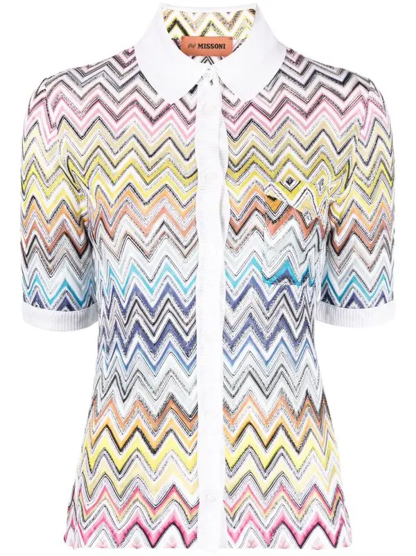 Missoni Zigzag Pattern Polo Shirt