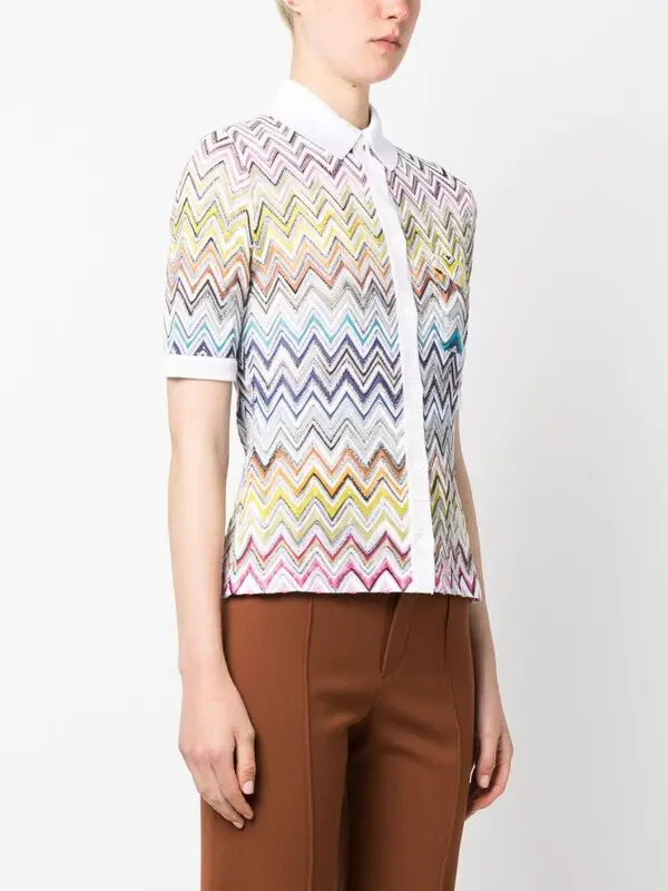 Missoni Zigzag Pattern Polo Shirt
