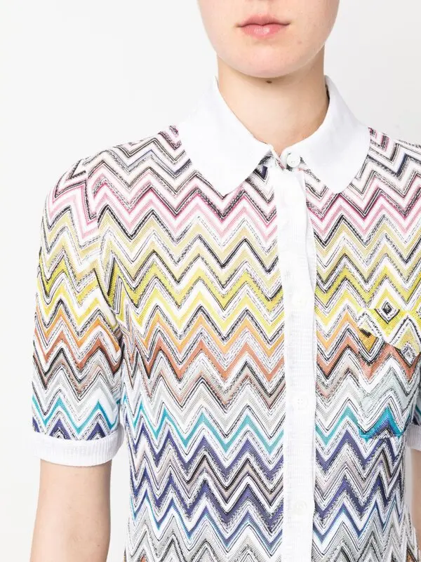 Missoni Zigzag Pattern Polo Shirt