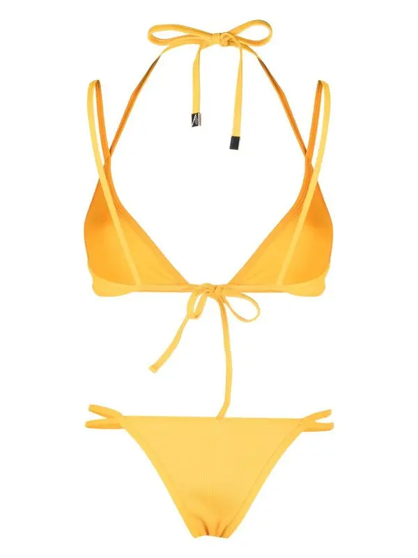 Attico Strappy Triangle Bikini Set - Yellow
