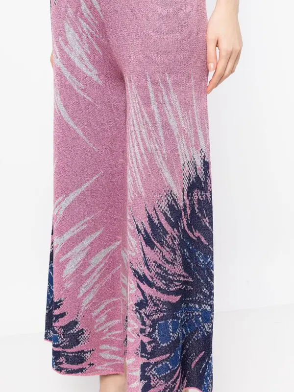 HAYLEY MENZIES Metallic Tie-dye Jacquard Knit Culottes