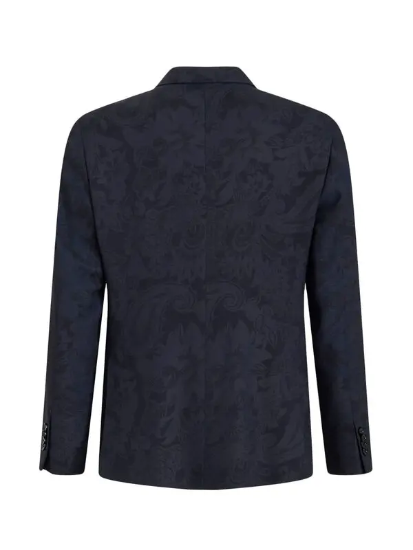 Etro Patterned-jacquard Single-breasted Blazer