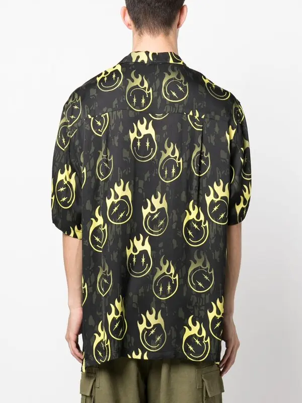 PHIPPS Oversized Smiley-print Bowling Shirt