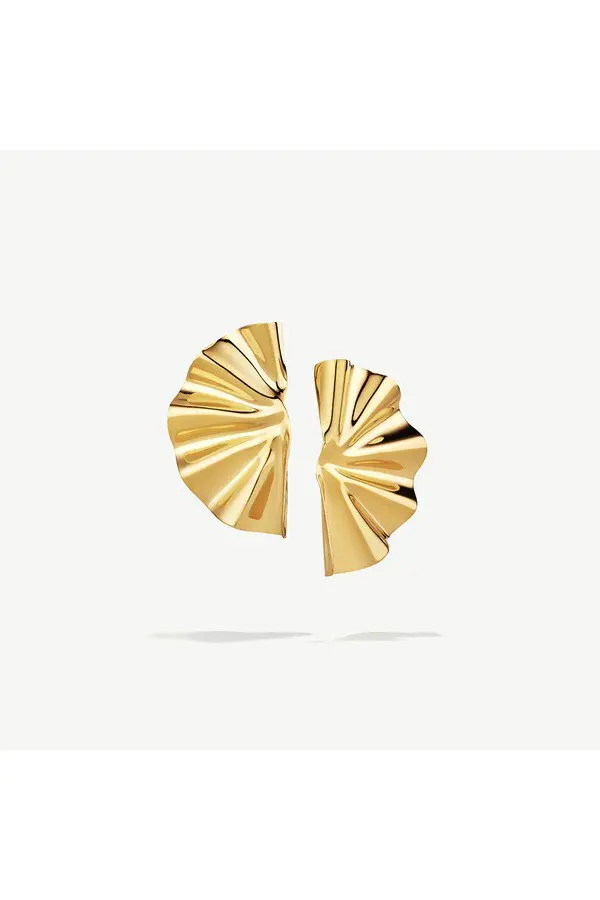 SOKO Bidu Fanned Stud Earrings - Gold