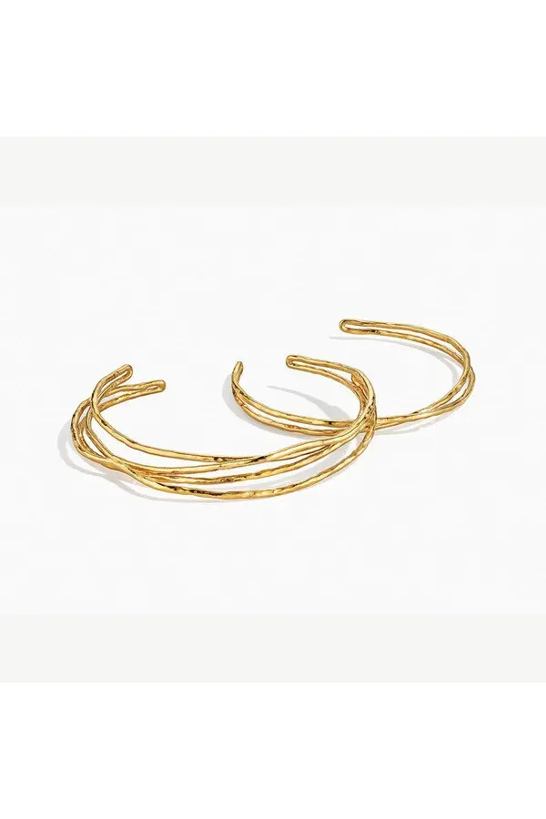 SOKO Nyundo Stacking Cuff Bracelets - Gold
