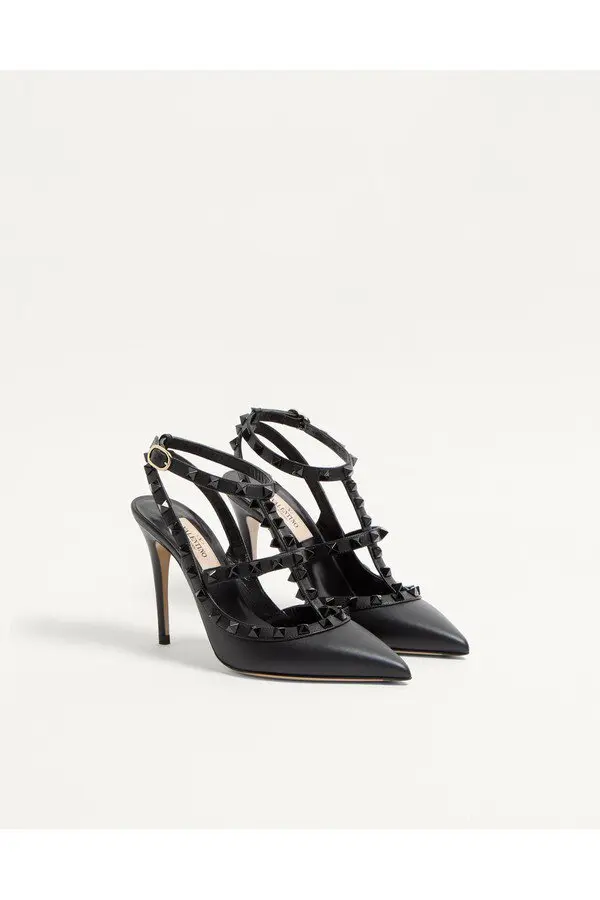 Valentino Garavani Rockstud Ankle Strap Pump - Black