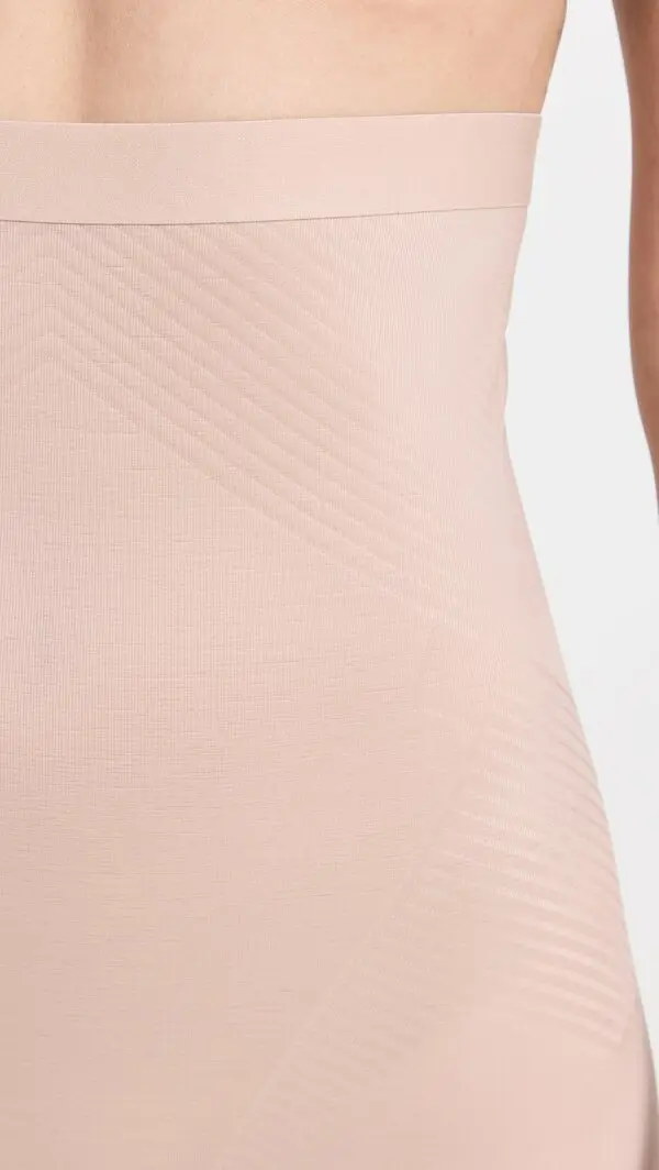 Spanx Shape Invisible High-waisted Mid-thigh Short - Champagne Beige