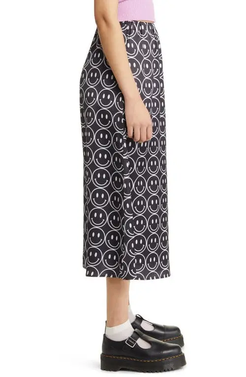 DRESSED IN LALA Satin Midi Skirt