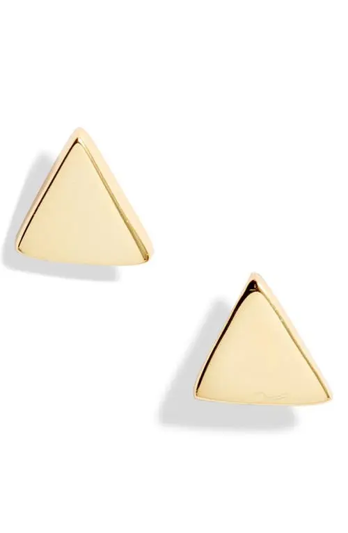 Argento Vivo Triangle Stud Earrings - Gold