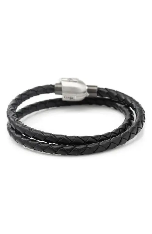 CUFFLINKS, INC. Braided Leather Bracelet