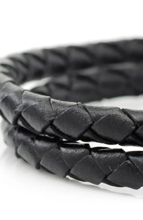 CUFFLINKS, INC. Braided Leather Bracelet