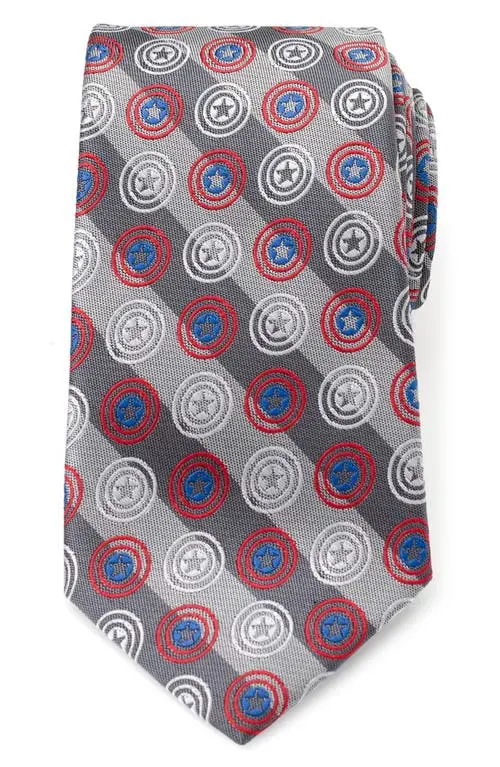 CUFFLINKS, INC. Captain America Shield Neck Tie - Gray