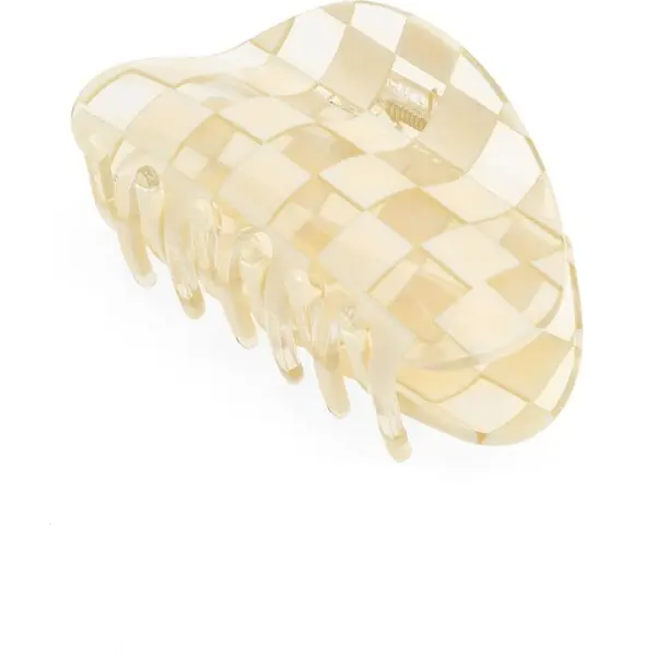 CHUNKS Checker Claw Clip - Clear And Ivory