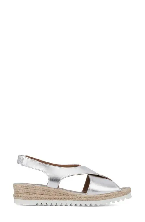 Aquatalia Adelina Crisscross Slingback Sandal - Silver
