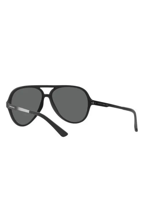Armani Exchange 60mm Round Sunglasses
