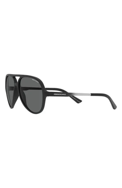 Armani Exchange 60mm Round Sunglasses