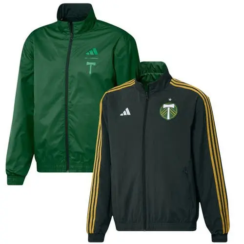 Adidas Portland Timbers 2023 On-field Anthem Full-zip Reversible Team Jacket