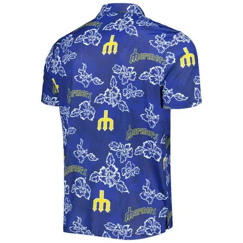 Reyn Spooner Seattle Mariners Cooperstown Collection Puamana Print Polo