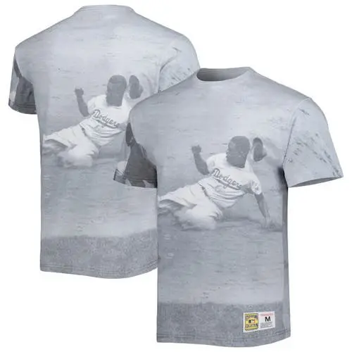 Mitchell & Ness Jackie Robinson Brooklyn Dodgers Cooperstown Collection Highlight Player T-shirt