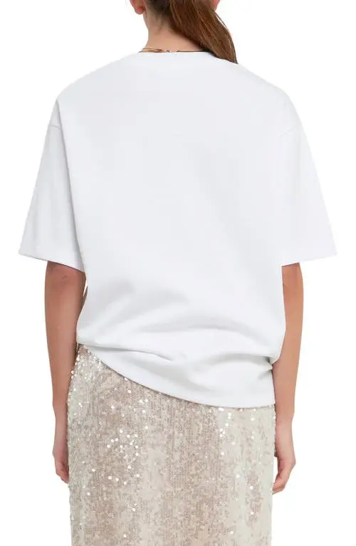 GREY LAB Boxy Cotton Blend T-shirt